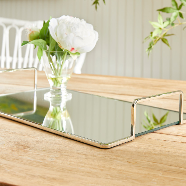 Covina Decorative Tray, Small, 17.5x10.75x2.5 - Transitional - Serving ...