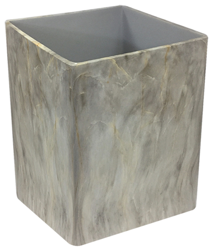 nu steel Stone Hedge Resin Wastebasket - Transitional - Wastebaskets ...