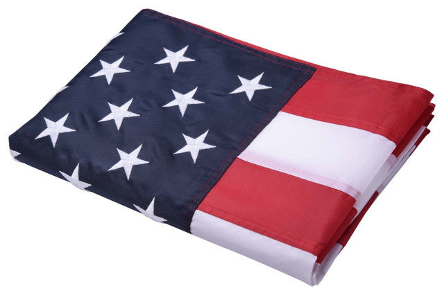 3x5 Ft US Flag Polyester Oxford Fabric Sewn Stripes Double Stitched ...