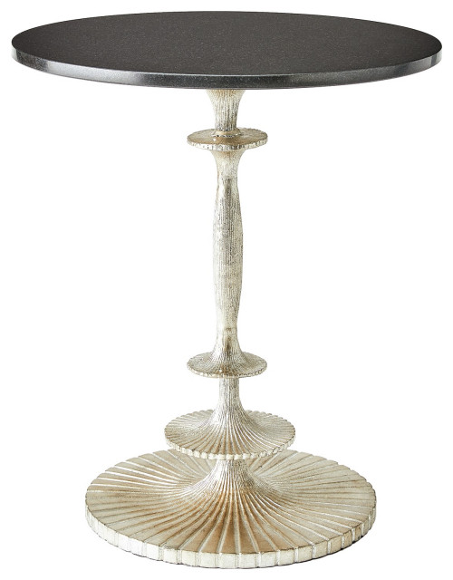 Fluted Side Table, Silver Leaf - French Country - Side Tables And End ...