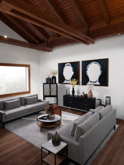 Wood, 28" 2" Dbl Beaded Garland, Tassel, Black, 28x2x2 inches ...