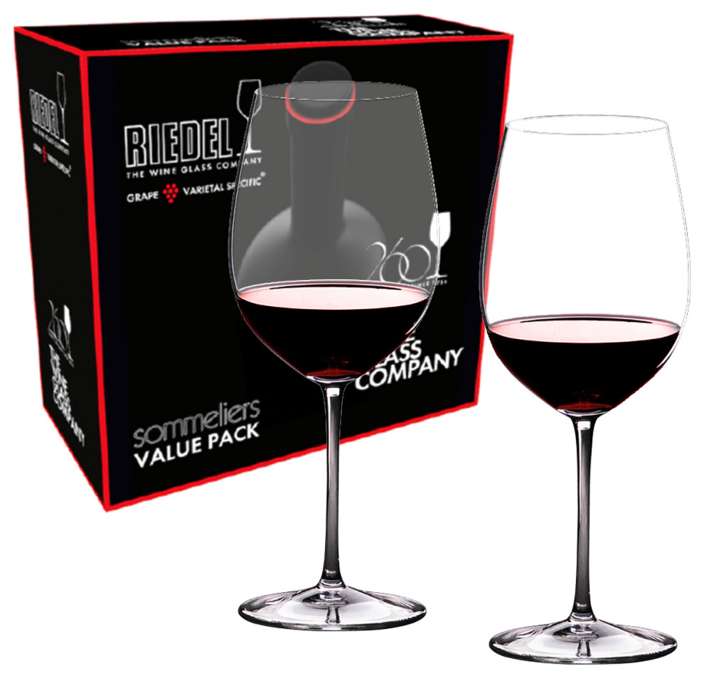 Riedel Sommeliers Value Set: Bordeaux Grand Cru Glasses - Set Of 2 - Contemporary - Wine Glasses ...