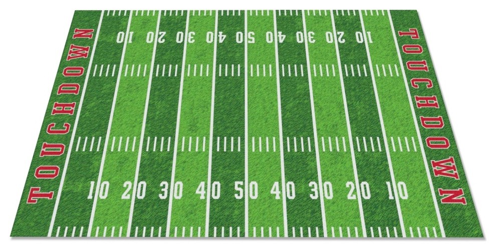 Football Field Rug, 4 X 6 - Contemporary - Kids Rugs - by KidCarpet | Houzz