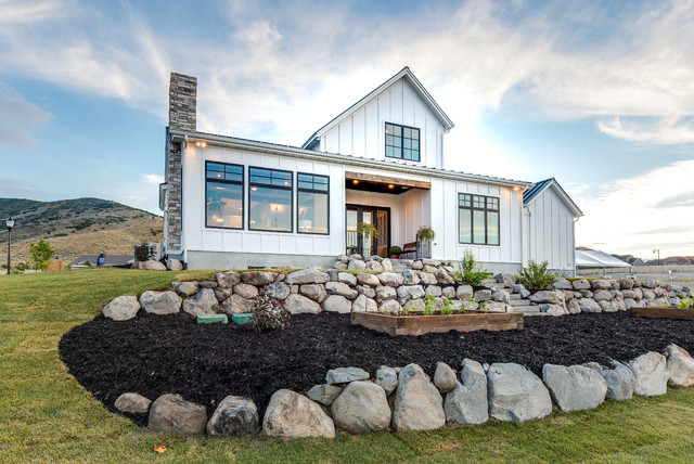 Model Home- Herriman, Utah (31) - Farmhouse - Exterior - Salt Lake City ...