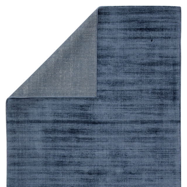 Jaipur Living Yasmin Handmade Solid Blue/ Gray Area Rug, 5'X8', 9'X12 ...