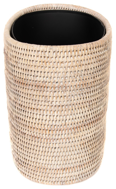 Artifacts Rattan™ Oval Waste Basket with Metal Liner - Tropical ...