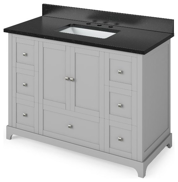 Jeffrey Alexander Addington Modern Grey 48" Vanity - Transitional ...