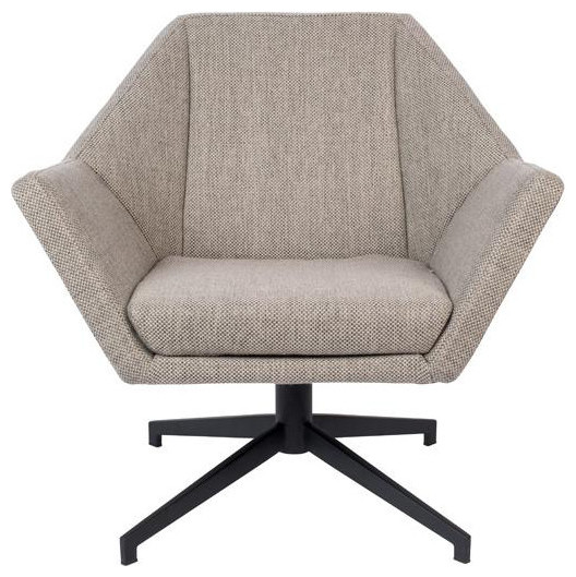 Gray Upholstered Lounge Chair | Zuiver Uncle Jesse - Transitional ...