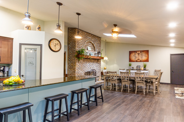 Modern Farmhouse Open Concept Kitchen & Dining Room - Medina, OH ...