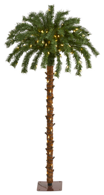 4' Christmas Palm Artificial Tree With 150 Warm White LED Lights ...