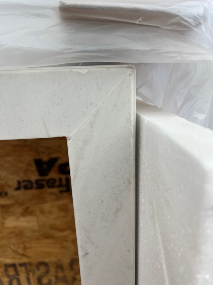 Bad mitered and cracked countertop edges - What to do? | Houzz Forum