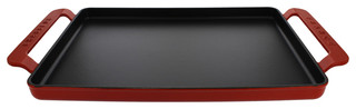 Chasseur 14" Red Rectangular Griddle French Enameled Cast Iron ...