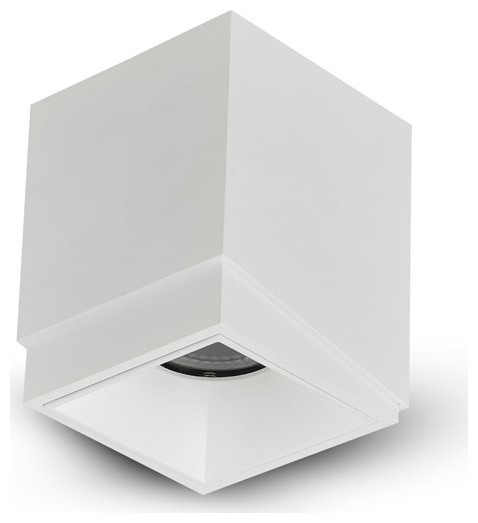 Square LED Surface Mounted Downlight, Stock Item Beam Angle 33, White ...