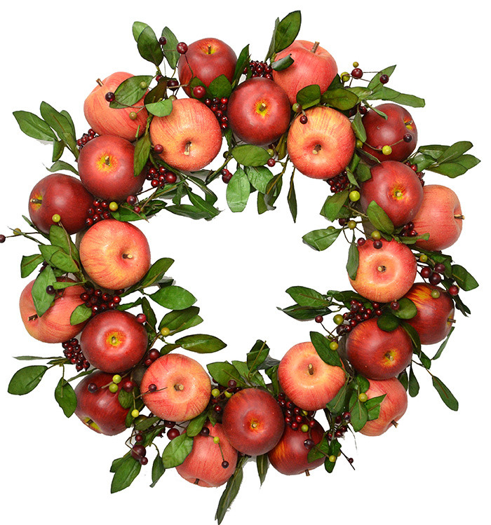 23" Apple Wreath - Farmhouse - Wreaths And Garlands - by Fantastic ...