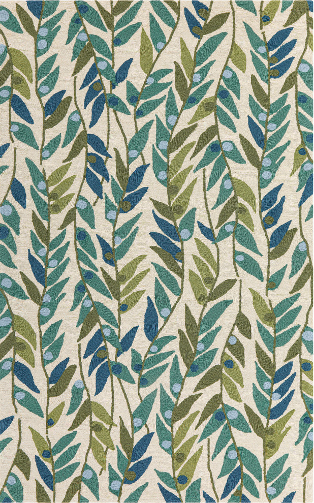 Pea Pods 1x1 Green, 2'6x5 - Contemporary - Outdoor Rugs - by Company C ...