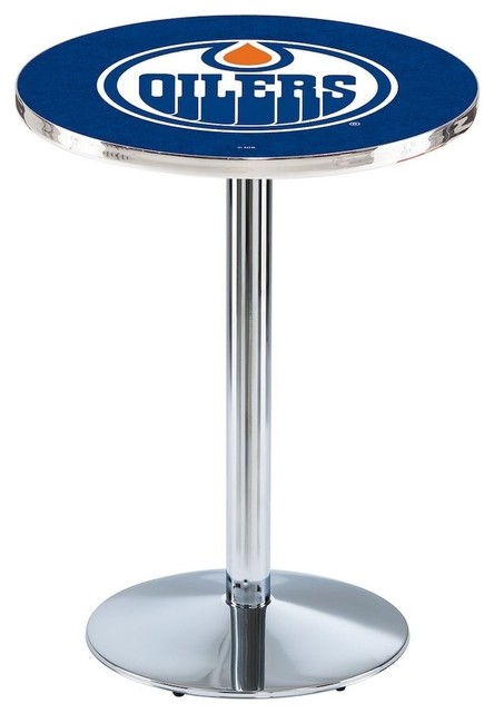 Edmonton Oilers Pub Table, 36"x36", 36"x36" - Contemporary - Indoor Pub ...