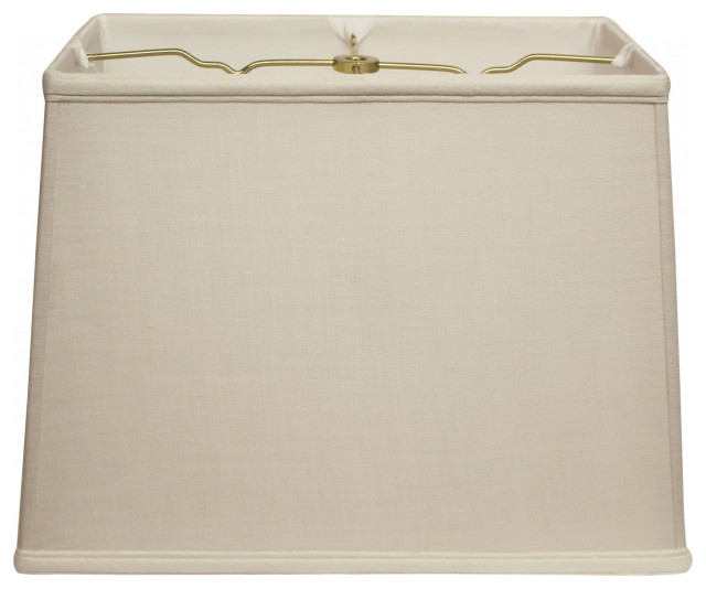 16" Off White Throwback Rectangle Linen Lampshade - Traditional - Lamp ...