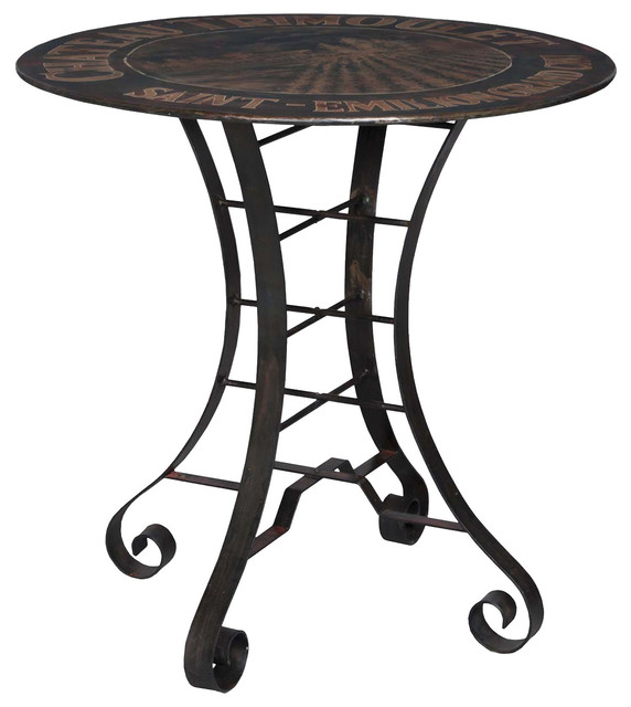 Metal Bistro Table, 36" - Mediterranean - Indoor Pub And Bistro Tables ...