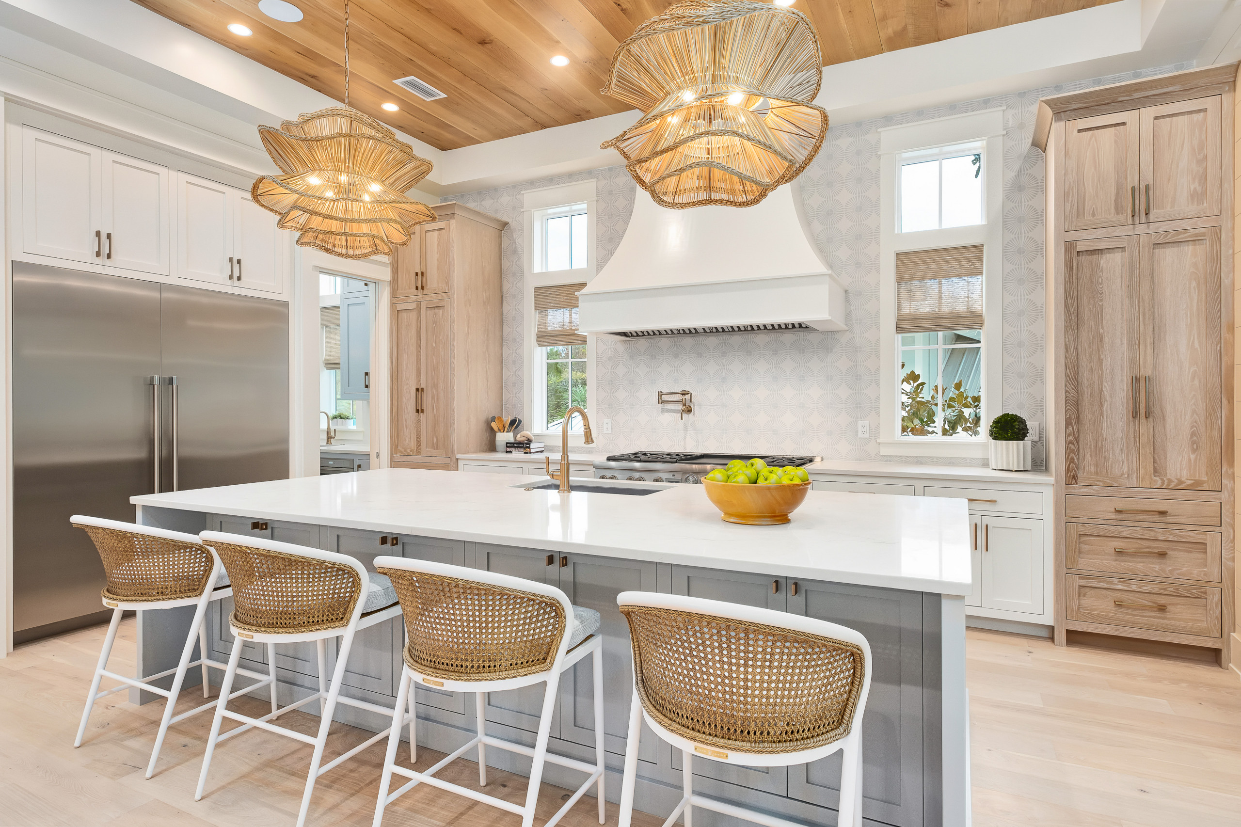 Caribbean Kitchen Wood Ceiling Beautiful Home By Taylor Bay Beach