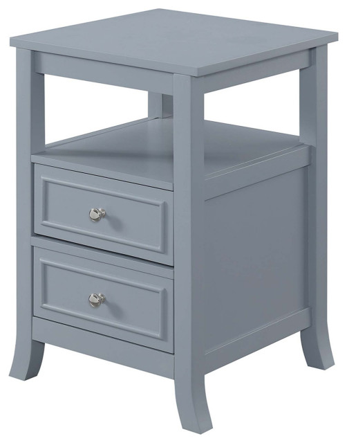 Melbourne 2 Drawer End Table With Shelf - Transitional - Side Tables ...