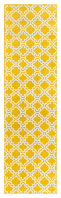 Well Woven Star Bright Yellow Area Rug, 2'x7'3'' Runner - Mediterranean ...