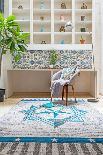 Texas Star Rug - Novelty Lone Star Rug w/ Jute Backing, 2'x4 ...