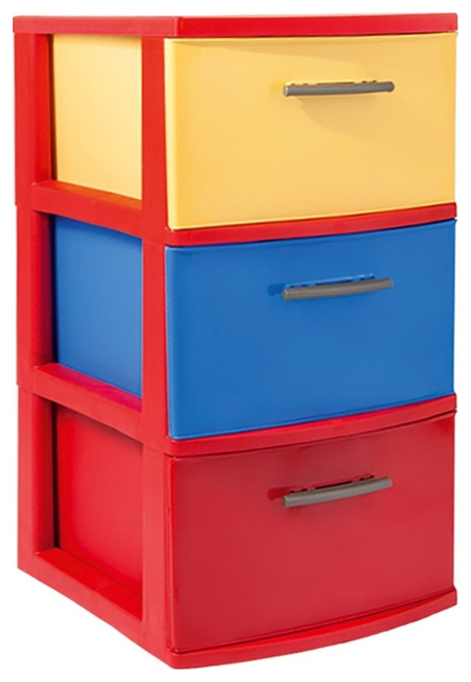 MQ ECLYPSE 3-Drawer Storage Cabinet in Tricolor - Contemporary ...