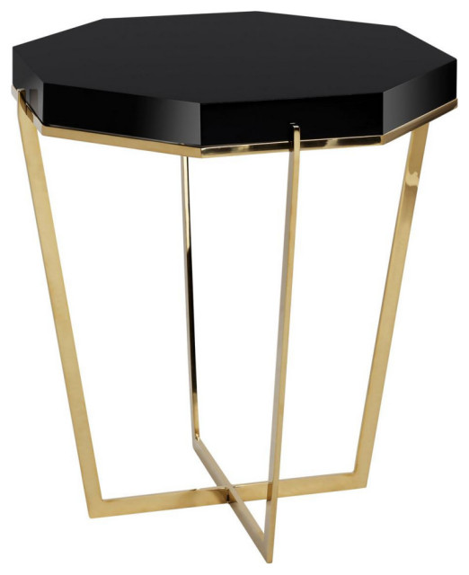Canton Metal End Table Black - Contemporary - Side Tables And End ...
