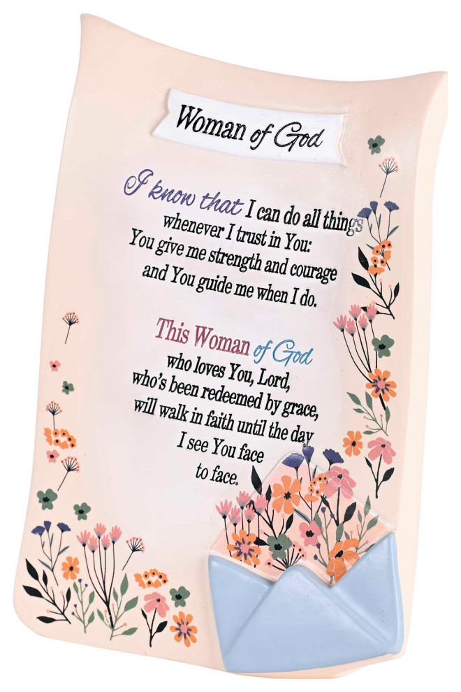 Tabletop Plaque Woman Of God - Contemporary - Decorative Objects And ...