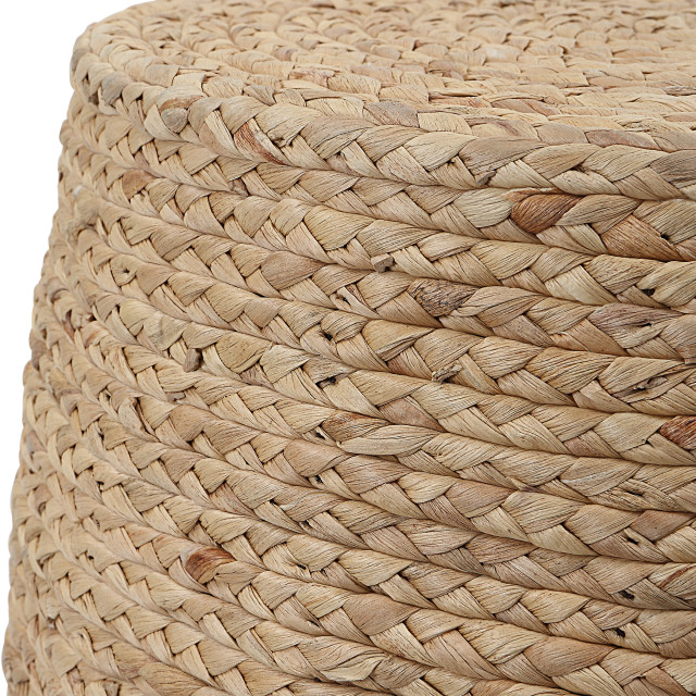 Resort Straw Accent Stool - Beach Style - Accent And Garden Stools - by ...