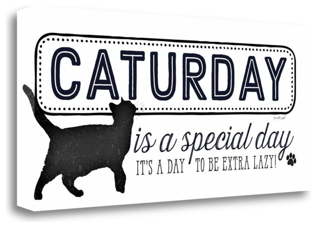 "Caturday" By Jennifer Pugh, Giclee Print on Gallery Wrap Canvas, Ready ...