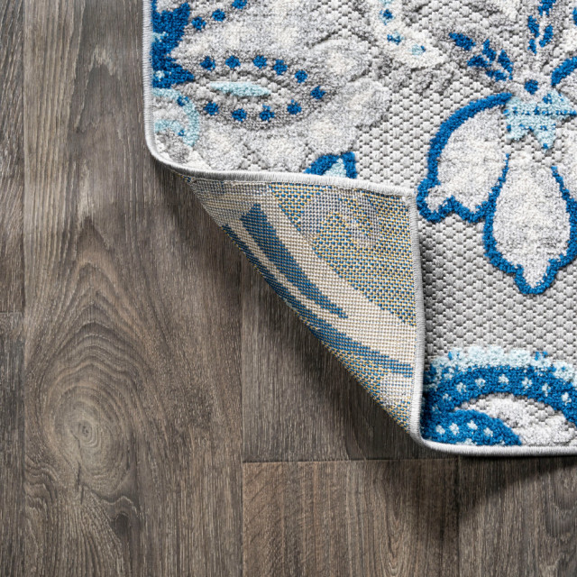 Gordes Paisley High-Low Indoor/Outdoor Area Rug, 4'x6' - Mediterranean ...