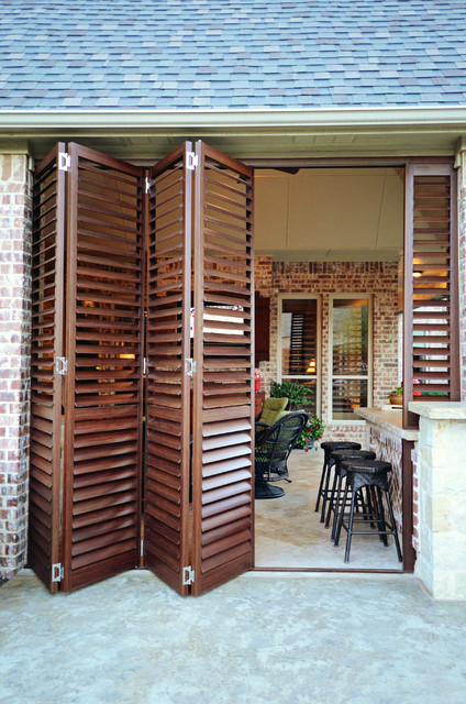 Outdoor Spaces with Weatherwell Elite Aluminum Shutters - Rustic ...
