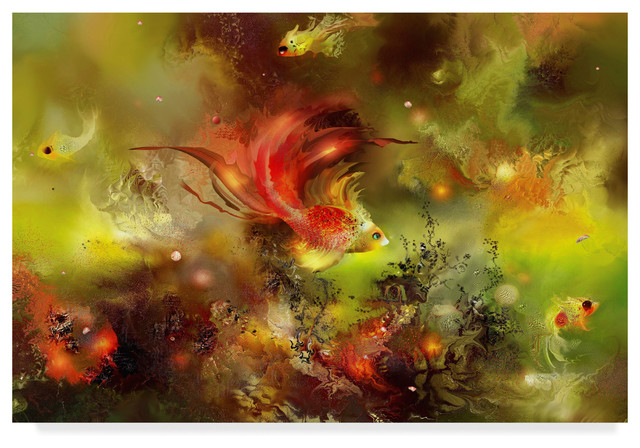 "Fish 8" by RUNA, Canvas Art, 16"x24" - Beach Style - Prints And ...