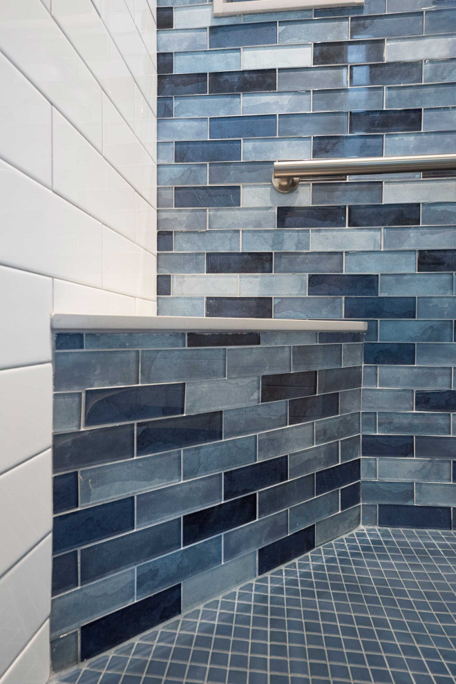 Brilliant Blue Bathroom - Bathroom - New York - by MyHome Renovation ...