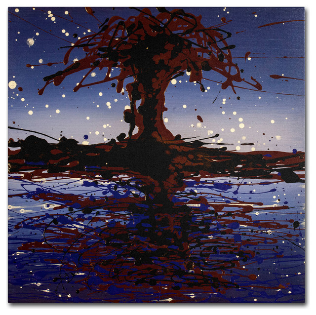 'Lake Tree' Canvas Art by Roderick Stevens, 14" x 14" - Contemporary ...