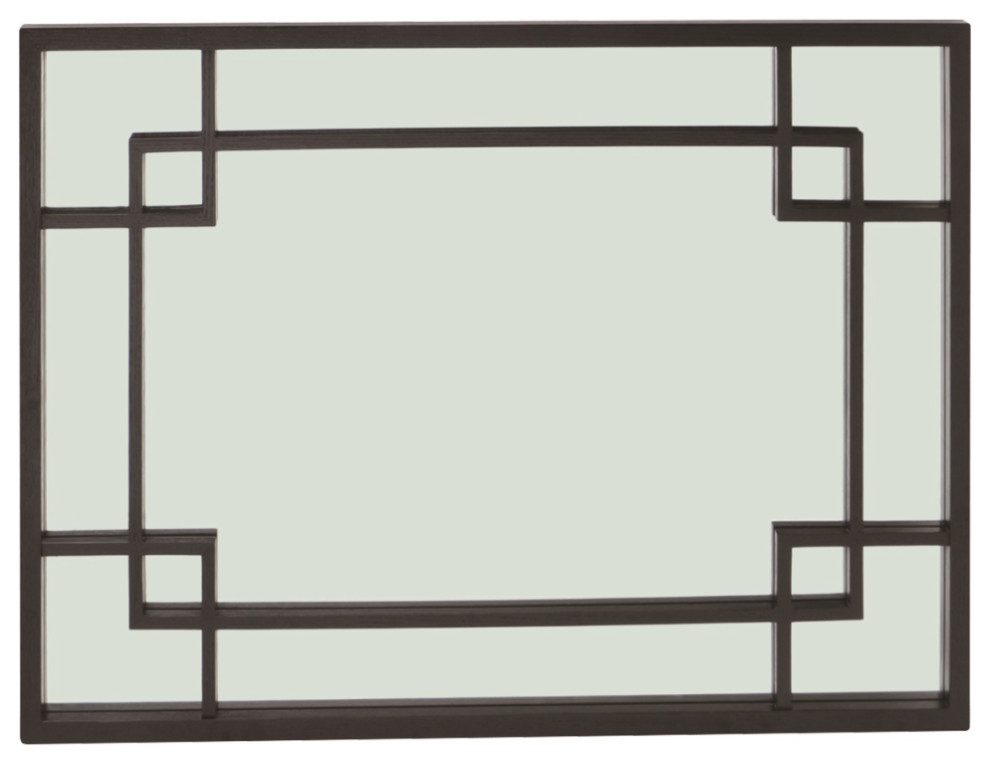 Rectangular Black Wood Mirror | Liang & Eimil Rochester - Transitional ...