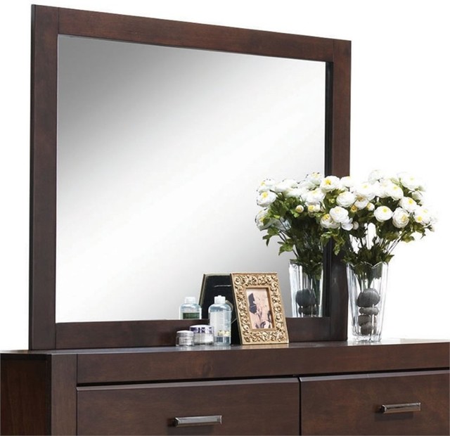 Acme Mirror in Walnut Finish 25794 - Transitional - Wall Mirrors - by ...