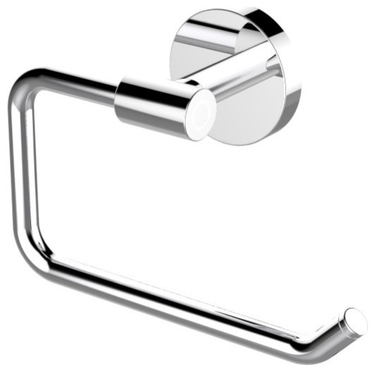 Eviva Round Holdy Toilet Paper Or Towel Holder Chrome Bathroom