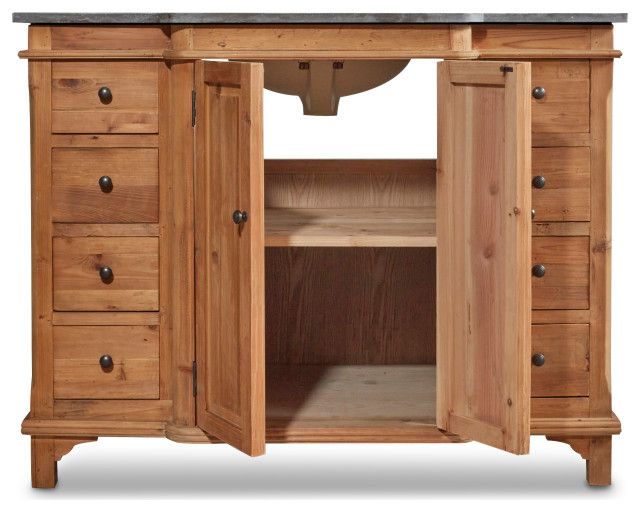 46" Reclaimed Pine Single Bath Vanity - Traditional - Bathroom Vanities ...