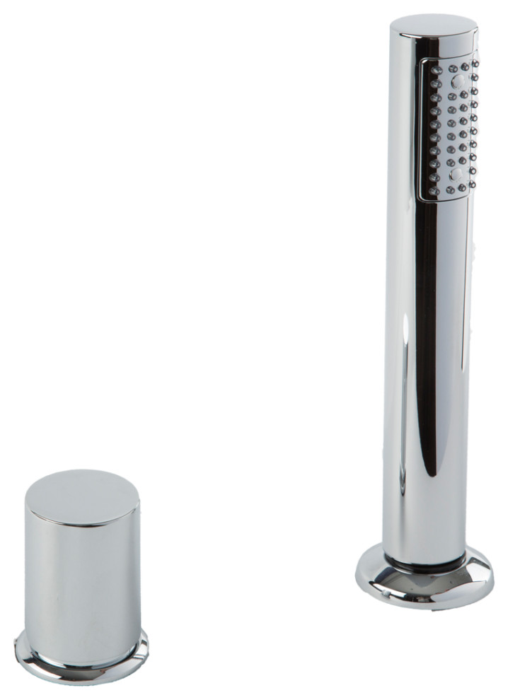 Round Deck Mount Hand Held With Single Handle Control and Hoses ...