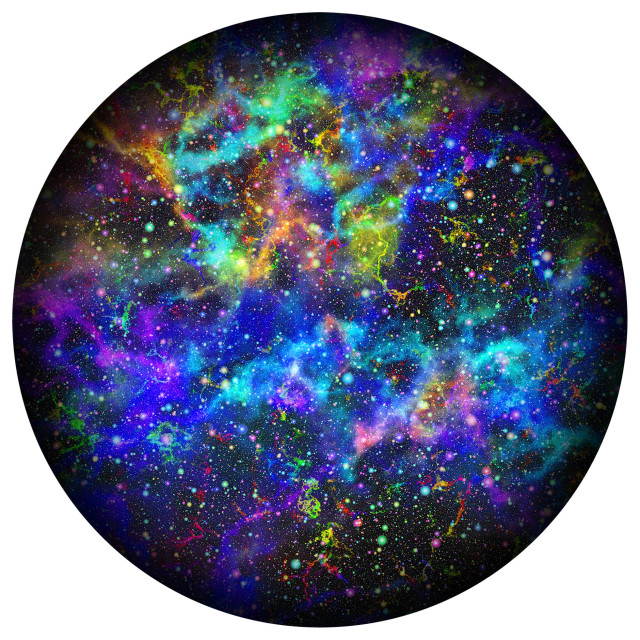 Galaxy Round Wall Art, 12" - Contemporary - Metal Wall Art - by Next ...