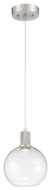 Port Nine LED Pendant, Brushed Steel - Transitional - Pendant Lighting ...