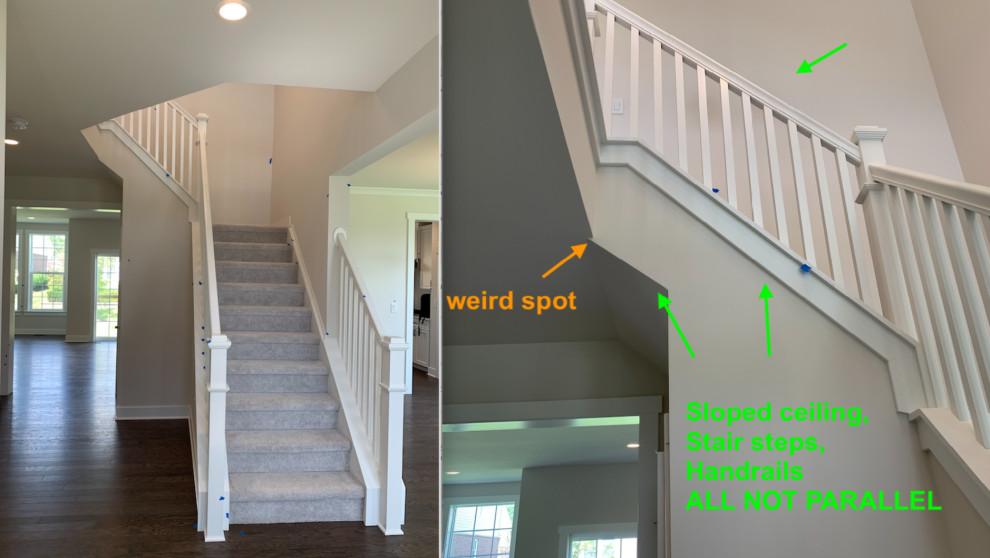 Weird ceiling under stairs