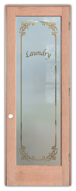 Laundry Door - Lenora - Primed - 28" x 80" - Book/Slab Door, 32" (2/8 ...