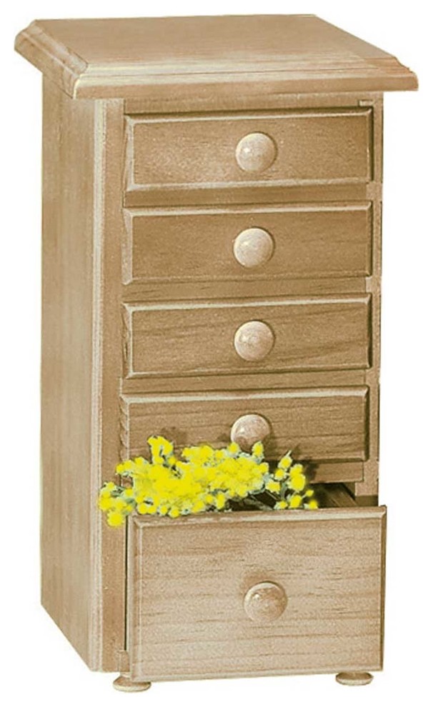 Kitchen Spice Chest Unfinished Pine 5 Drawer Renovators Supply ...