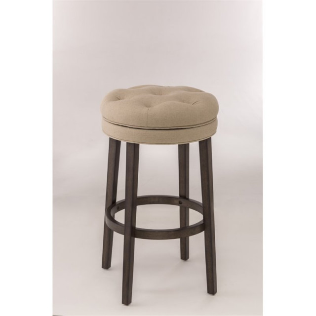 Hillsdale Krauss 25.5" Wood Transitional Counter Stool in Gray/Stone ...
