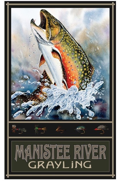 Dave Bartholet Manistee River Grayling Art Print, 30"x45 ...