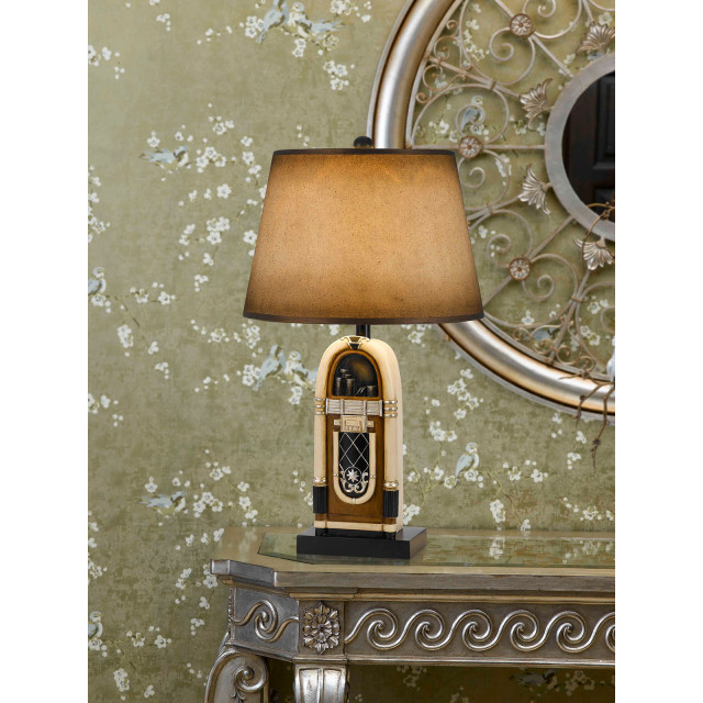 Antique Bronze/Ivory Resin Jukebox, Table Lamp - Traditional - Table ...