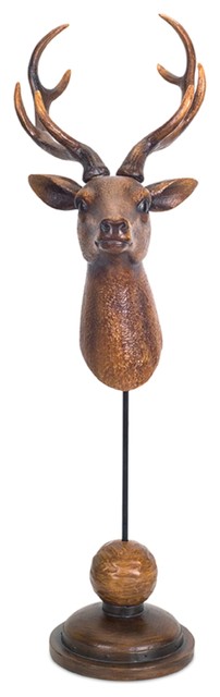Deer Bust 24.5"H Resin - Rustic - Decorative Objects And Figurines - by ...